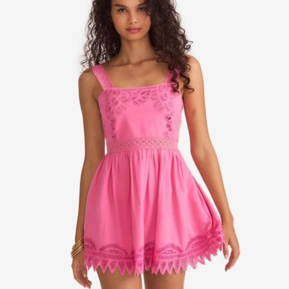 LoveShackFancy | Dresses | Loveshackfancy Tariah Mini Pinafore Dress ...